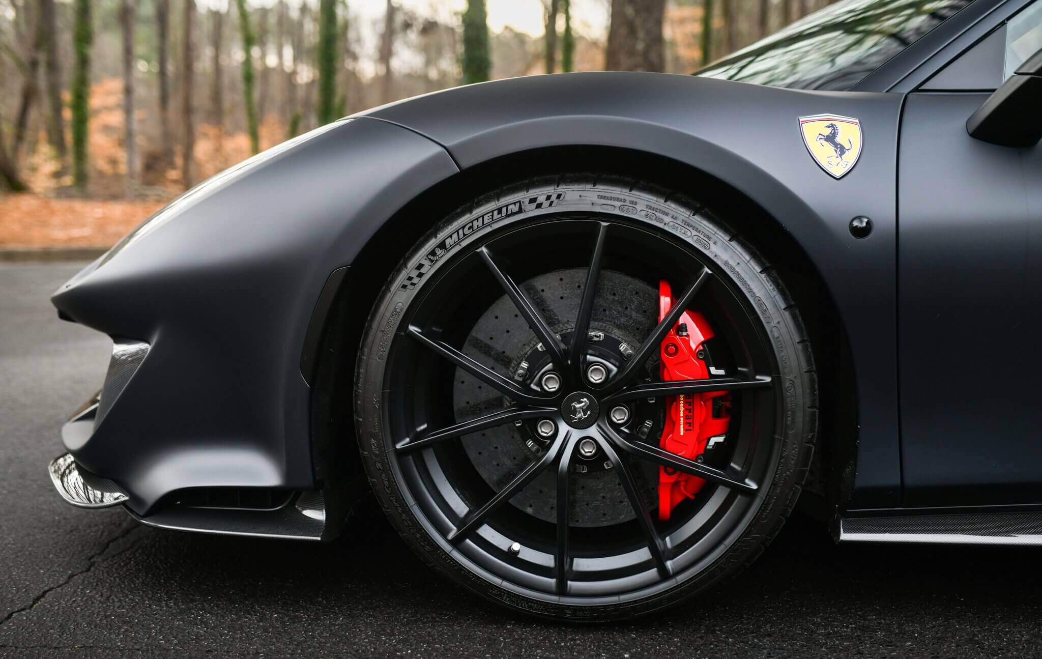 Nero DS Opaco - Ferrari 488 Pista - carpaints.co